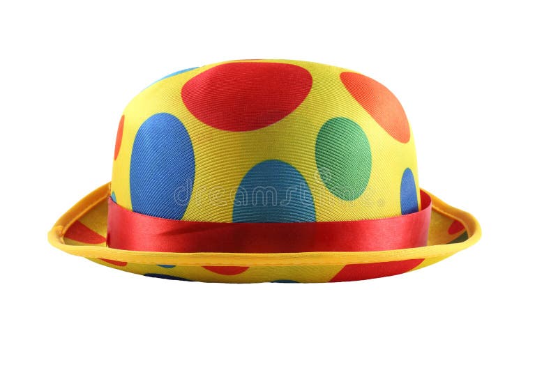 Clown Hat Isolated on White Stock Image - Image of isolated, droll ...