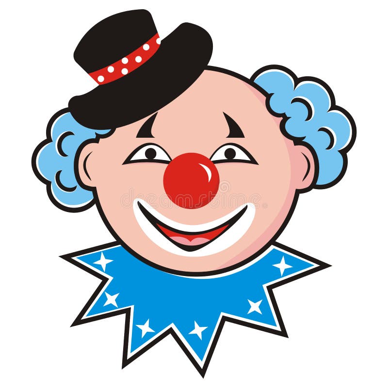 Clown, Head of Comedian. Clown with Hat. Stock Vector - Illustration of ...