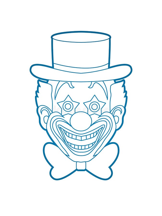 Clown head smile face stock vector. Illustration of happy - 84408456