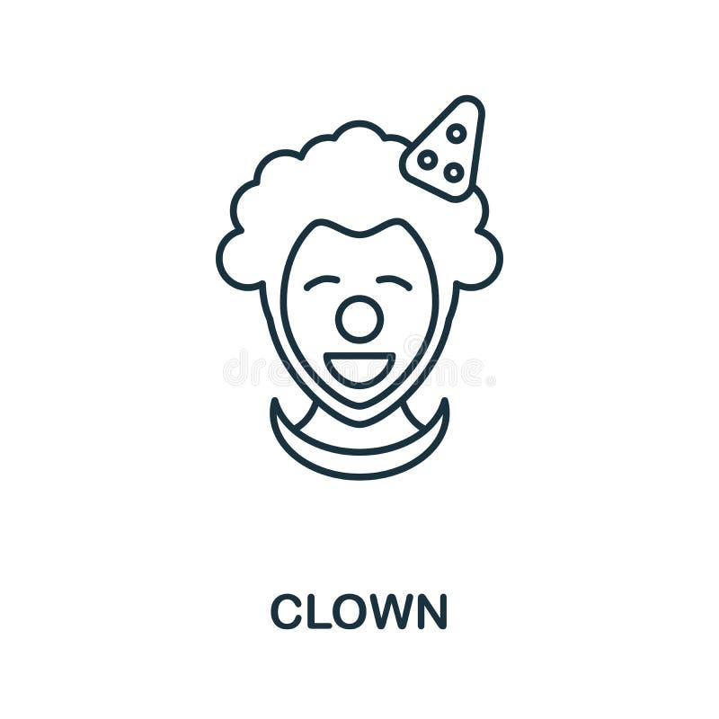 Clown Icon. Simple Element from Amusement Park Collection. Creative ...
