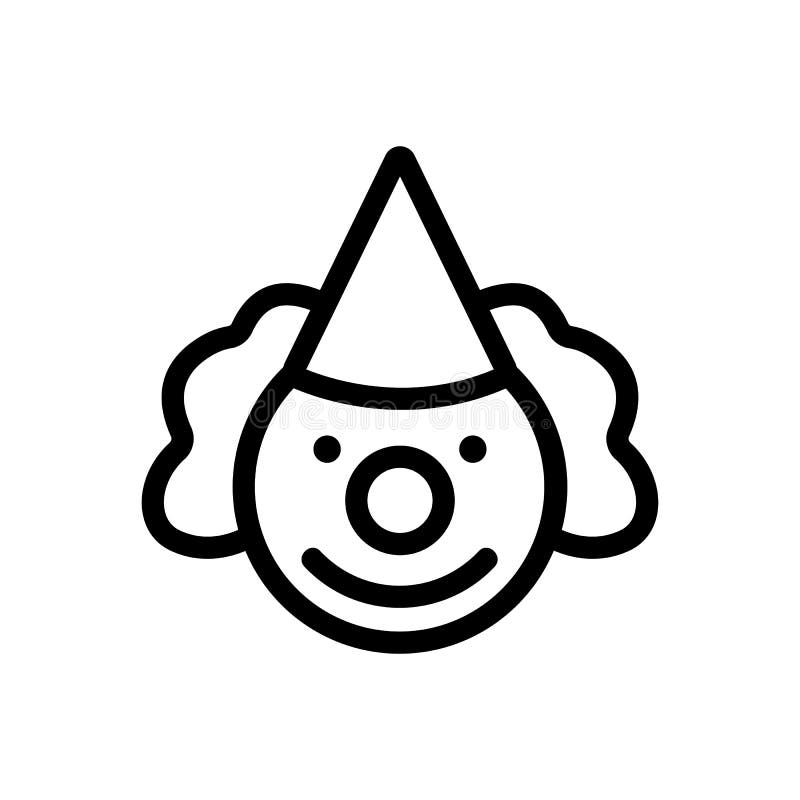 Clown Face Vector Line Icon, Linear Concept, Outline Sign, Symbol Stock ...