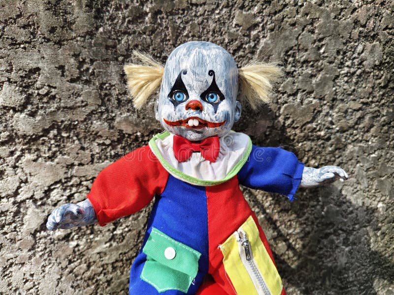 Clown Joker Horror Ghost Doll. Stock Illustration - Illustration of ...