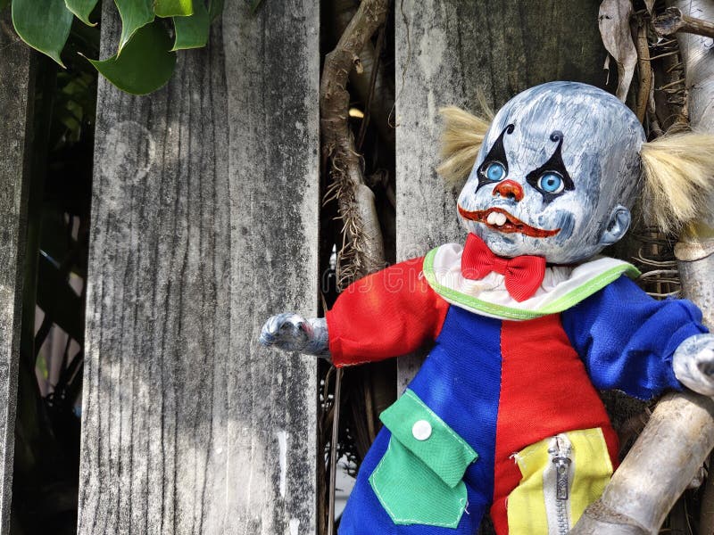 Clown Joker Horror Ghost Doll. Stock Illustration - Illustration of ...