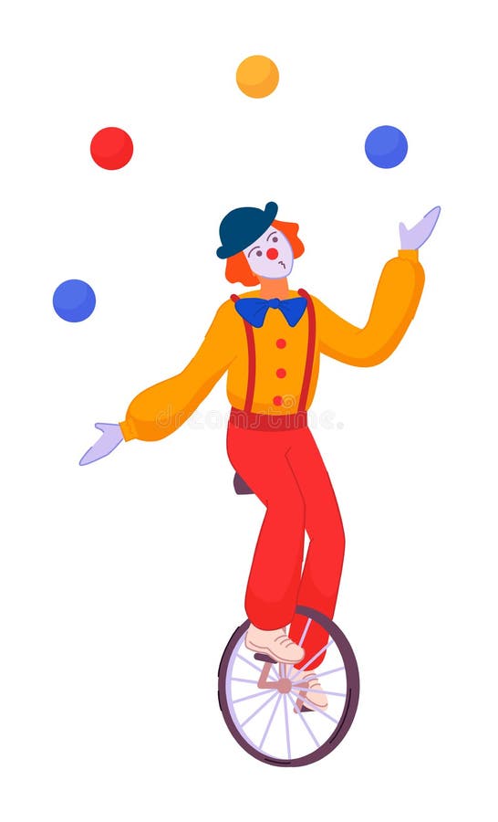 Juggling Jester Unicycle Stock Illustrations – 87 Juggling Jester ...