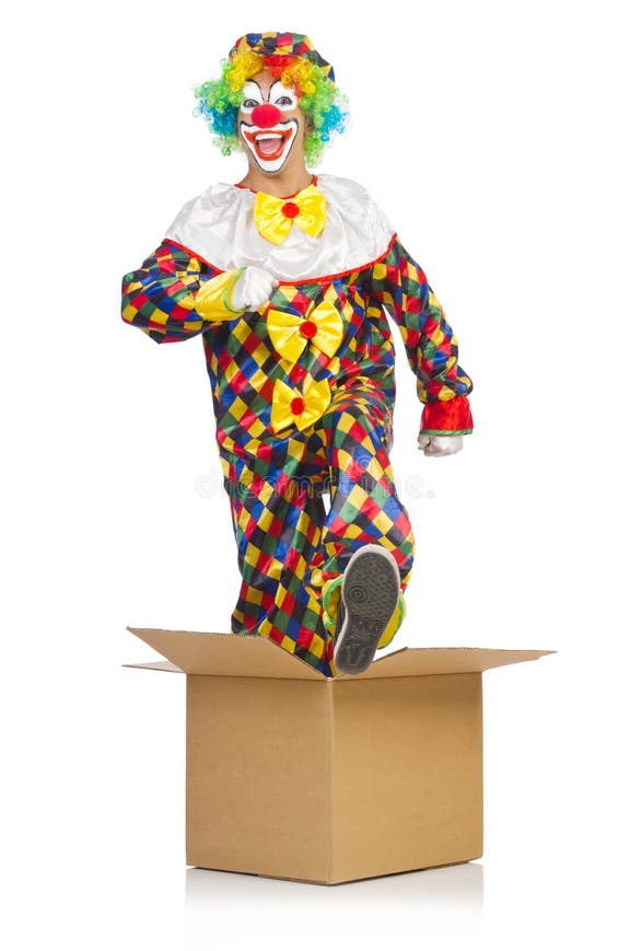 Clown stock image. Image of boxes, cardboard, entertainer - 33345589
