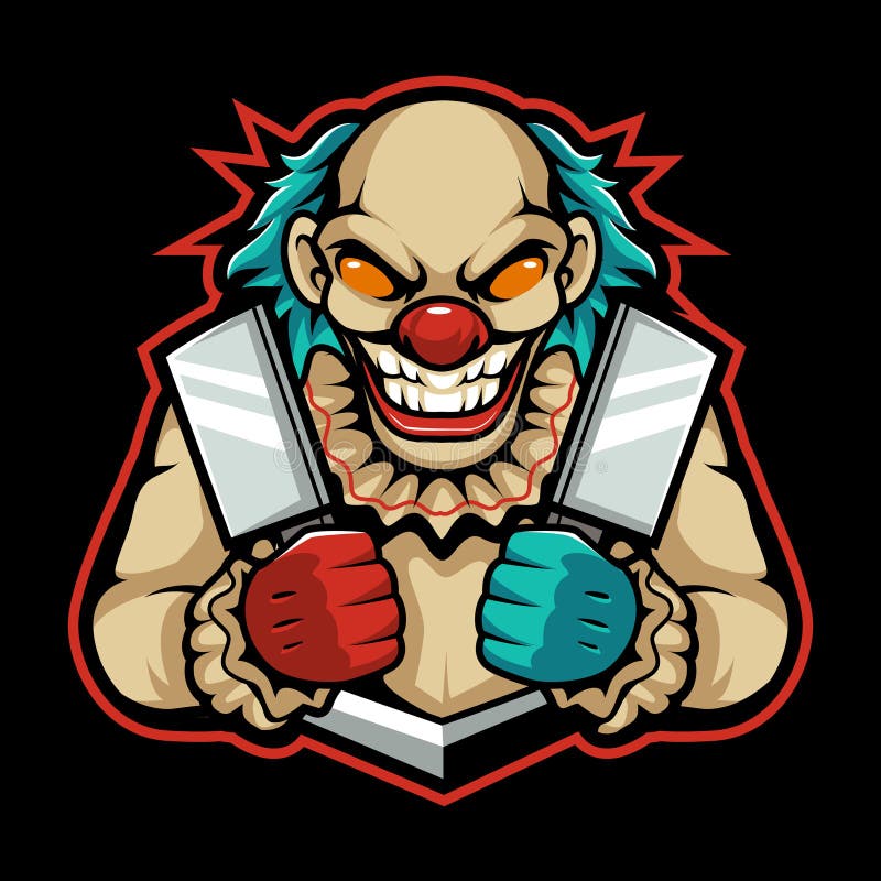 Clown Mascot Esport Logo Design Stock Vector - Illustration of esport ...
