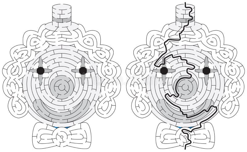 Clown maze stock vector. Illustration of cartoon, drawing - 224985618