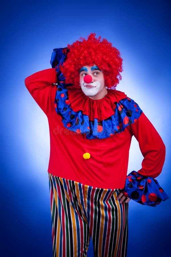 Clown thinking stock image. Image of worry, confusion - 37192085