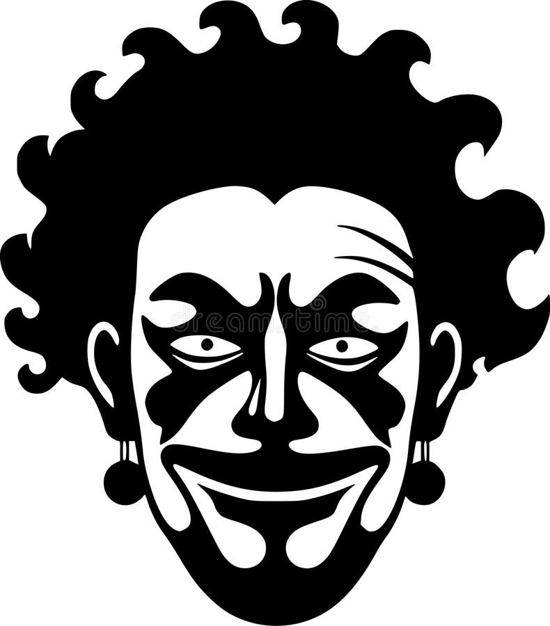 Clown - Minimalist and Flat Logo - Vector Illustration Stock ...