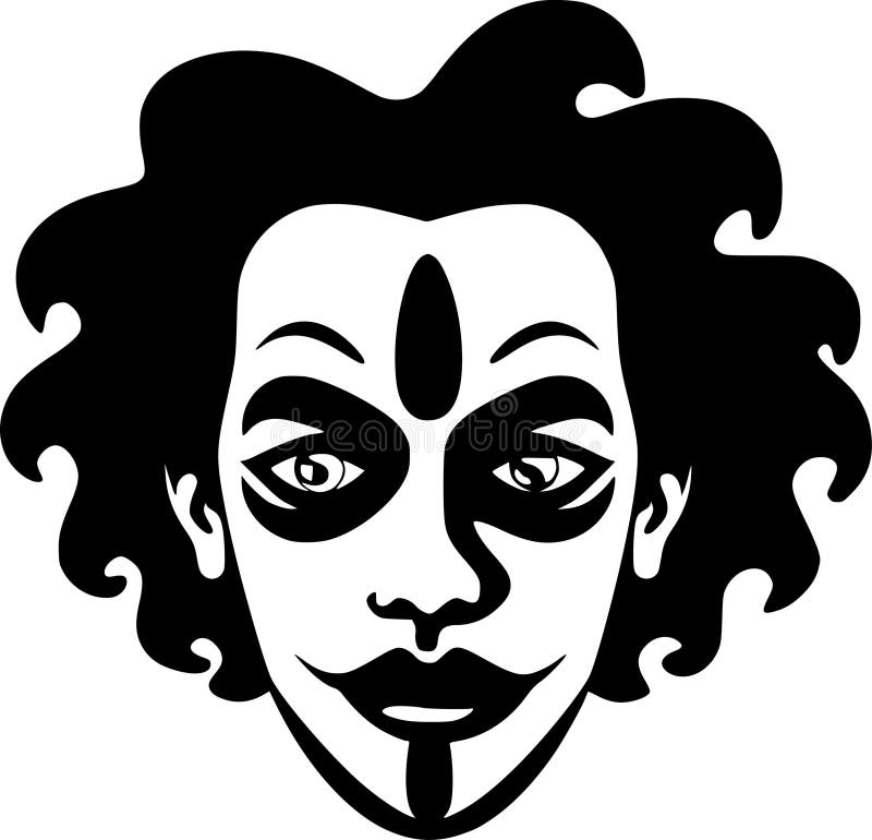 Clown - Minimalist and Simple Silhouette - Vector Illustration Stock ...