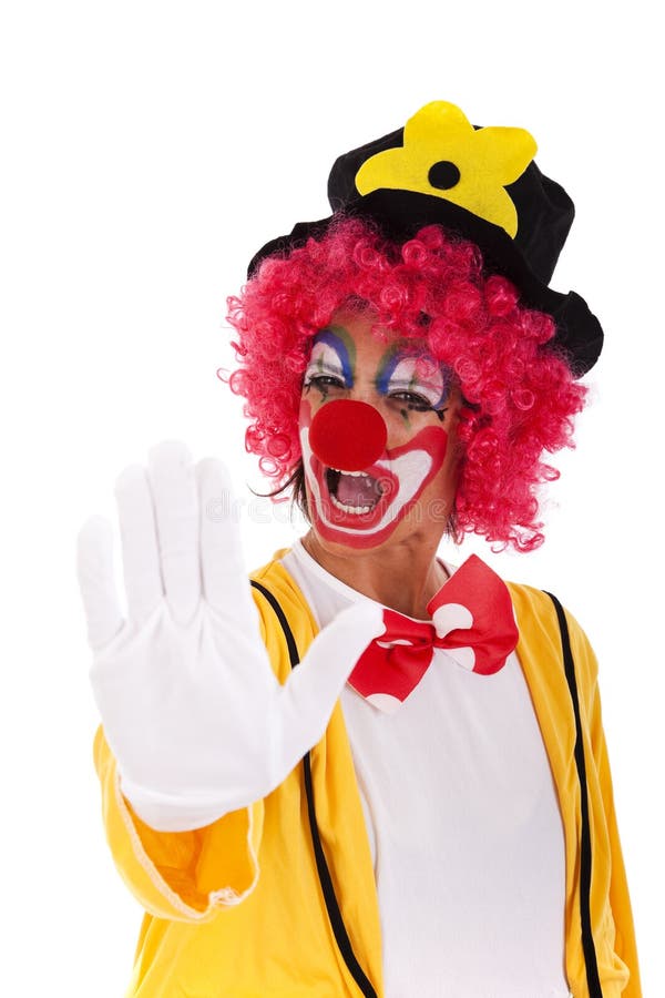 Funny clown holding money stock image. Image of business - 13116443
