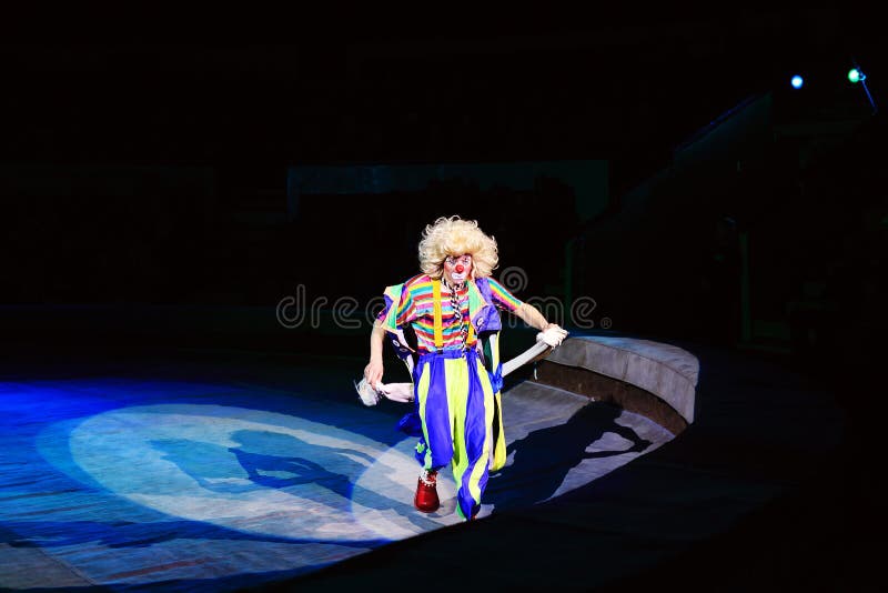 A Clown Performance in the Circus Arena Stock Photo - Image of circus ...