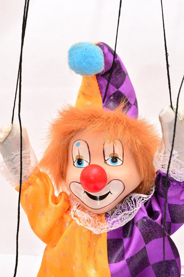 Clown Puppet.Peple Management. Stock Photo - Image of control, dummy ...