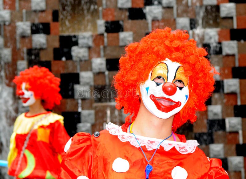 Woman with clown hair stock photo. Image of clown, makeup - 26927602