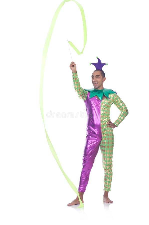 Clown with ribbon stock photo. Image of birthday, performance - 34869454