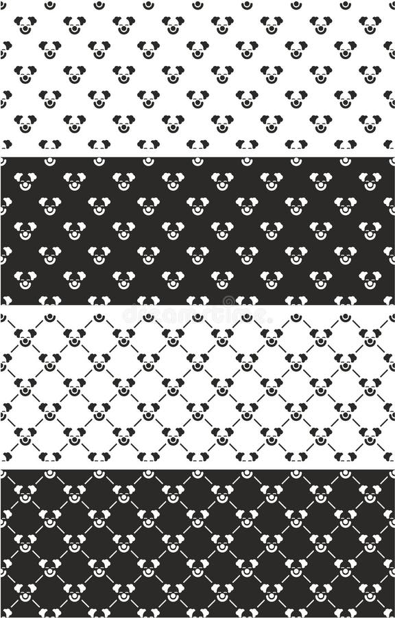 Clown Seamless Pattern Set stock vector. Illustration of design - 81854494