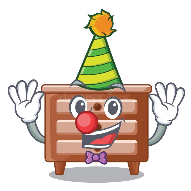 Clown Shape of Bedside Table Shape Funny Stock Vector - Illustration of ...