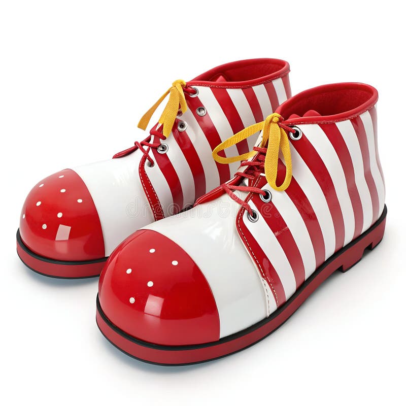 Clown Shoes Render Isolated on White Background Stock Illustration ...