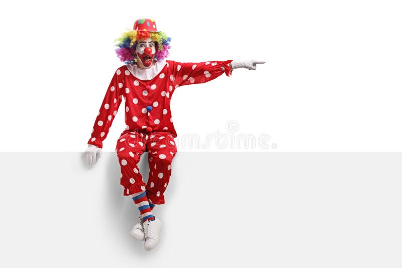 Sad Clown Sitting on a Wooden Bench Stock Image - Image of expression ...