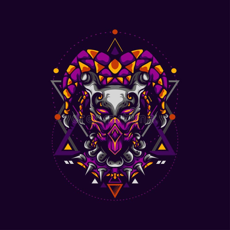 Mystic Ornament Geometry Style Stock Vector - Illustration of ...