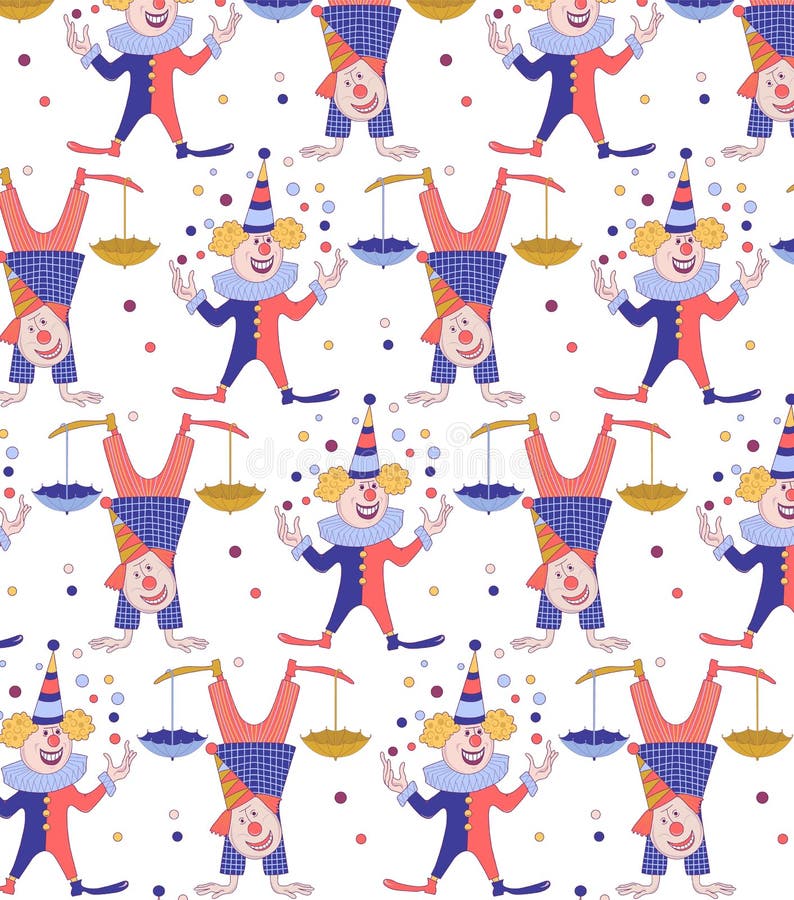 Clowns stock vector. Illustration of wallpaper, carefree - 33669596