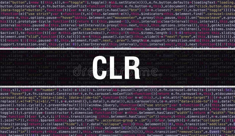 CLR Text Written on Programming Code Abstract Technology Background of ...