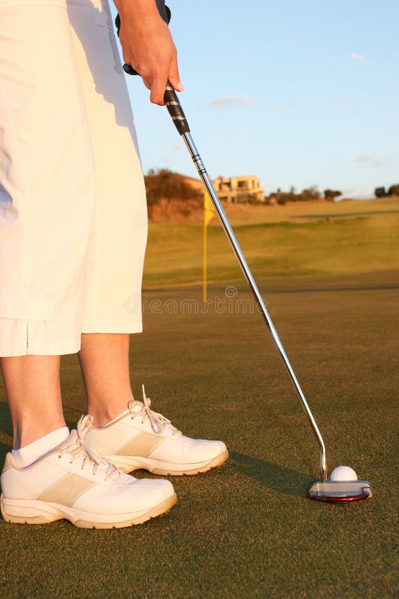 Club and ball stock image. Image of fairway, lady, putter - 165869