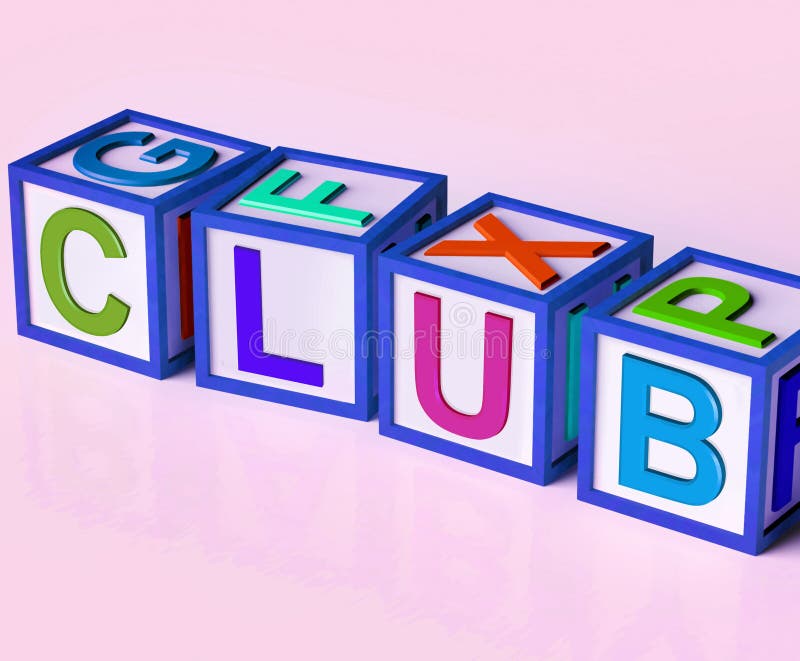 Club Blocks Mean Membership Registration Stock Illustration ...