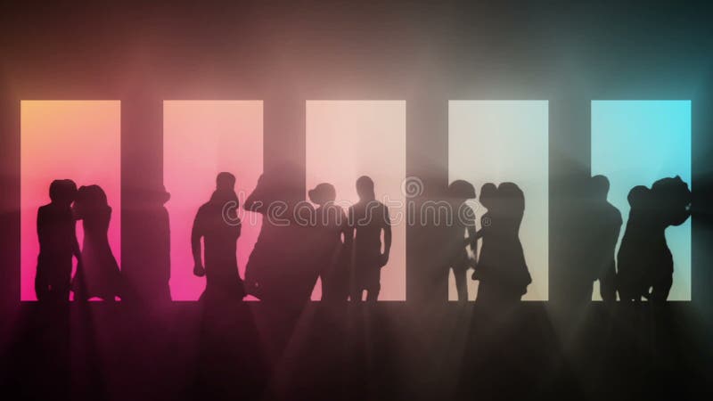 Club dancing silhouettes. stock footage. Video of people - 81080444