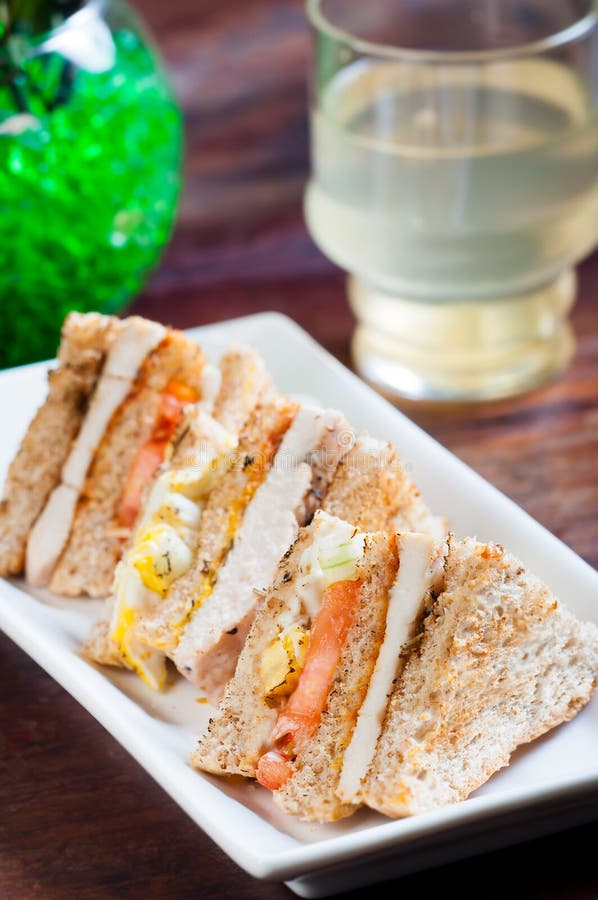 Club House Chicken Sandwich Stock Photo - Image of breast, calorie ...