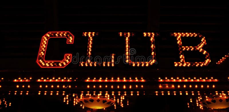 Club neon sign stock image. Image of capital, event, dance - 36050207