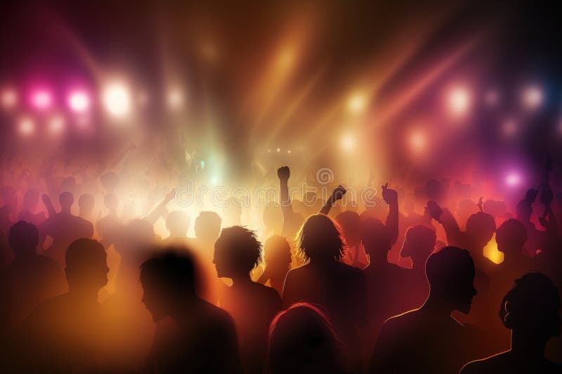 Club party in blur stock illustration. Illustration of people - 271995730