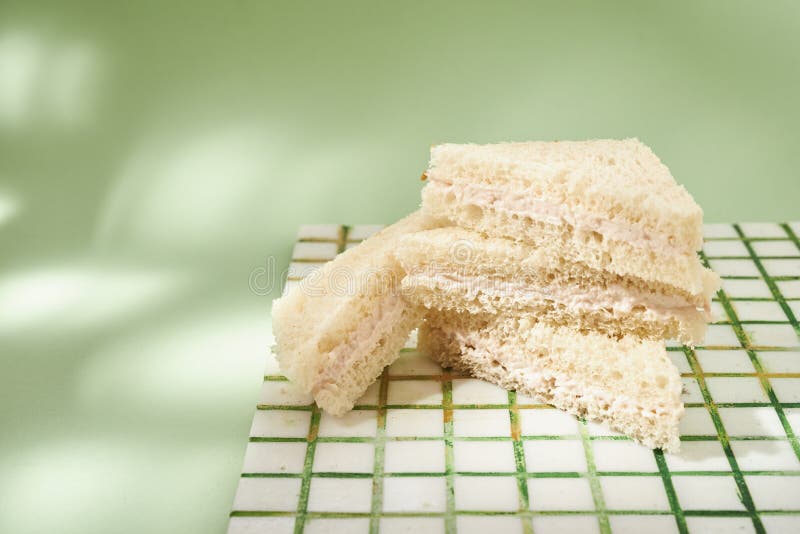 Club Sandwich with Fish Paste Stock Photo - Image of spread, seafood ...