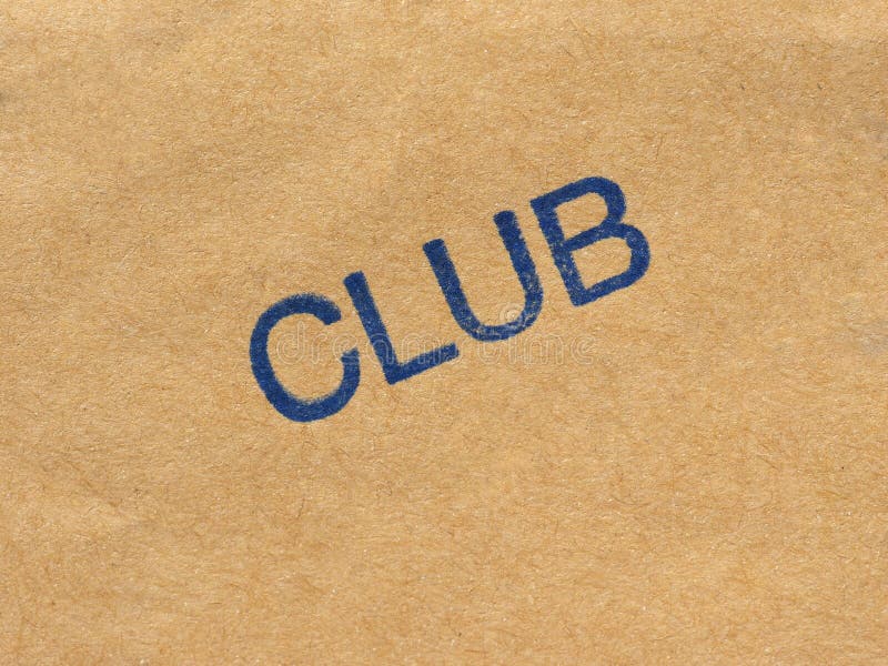 Club stamp over paper stock photo. Image of copy, brown - 104235678