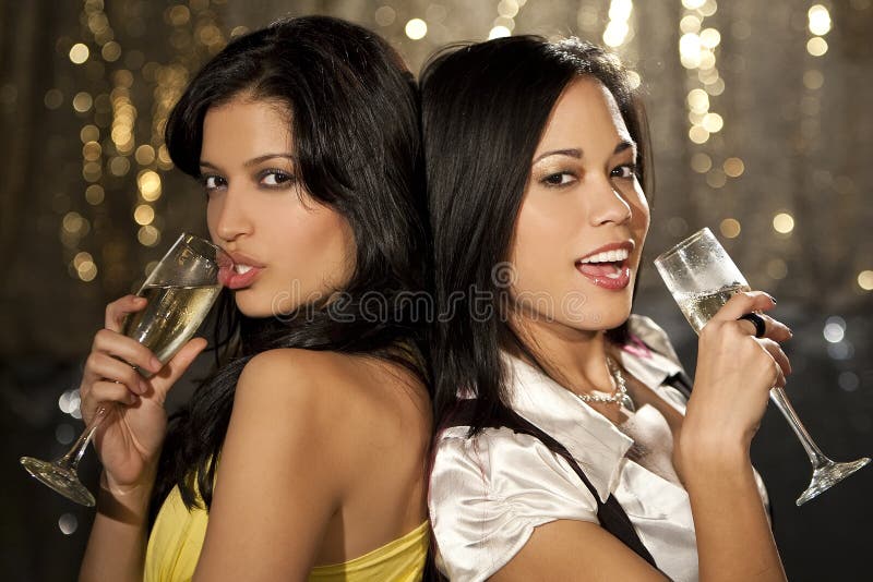 Clubbing Fun stock photo. Image of champagne, girls, laughing - 4619478