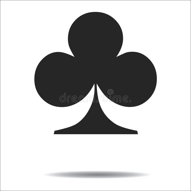 Clubs Card Suit Icon , Playing Cards Symbols Stock Illustration ...