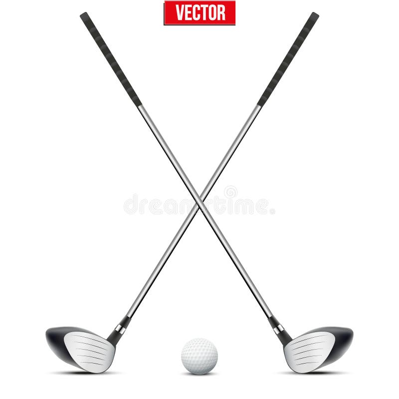 Clubs De Golf Y Bola Vector Ilustración del Vector - Ilustración de ...