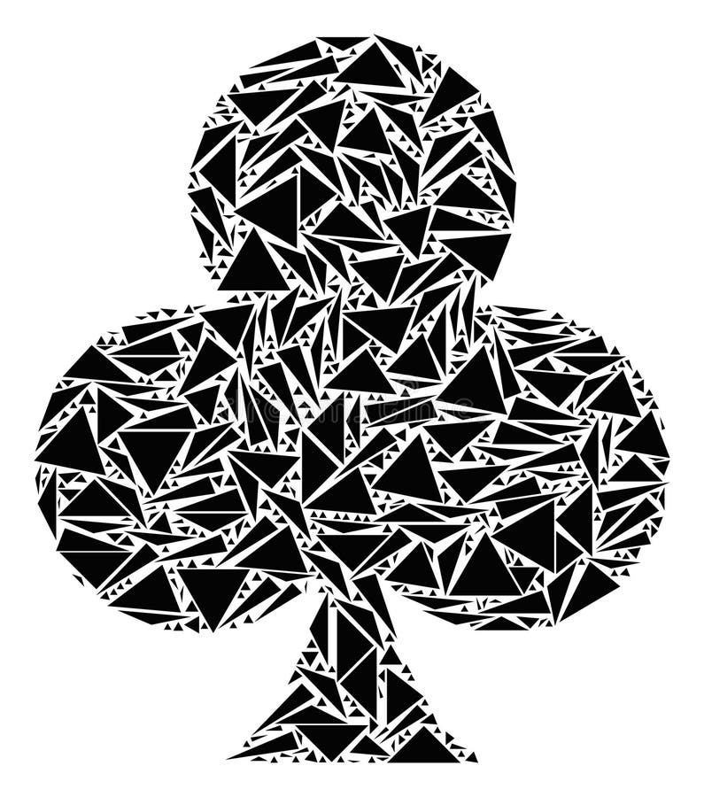 Clubs Suit Collage of Triangles Stock Vector - Illustration of casino ...