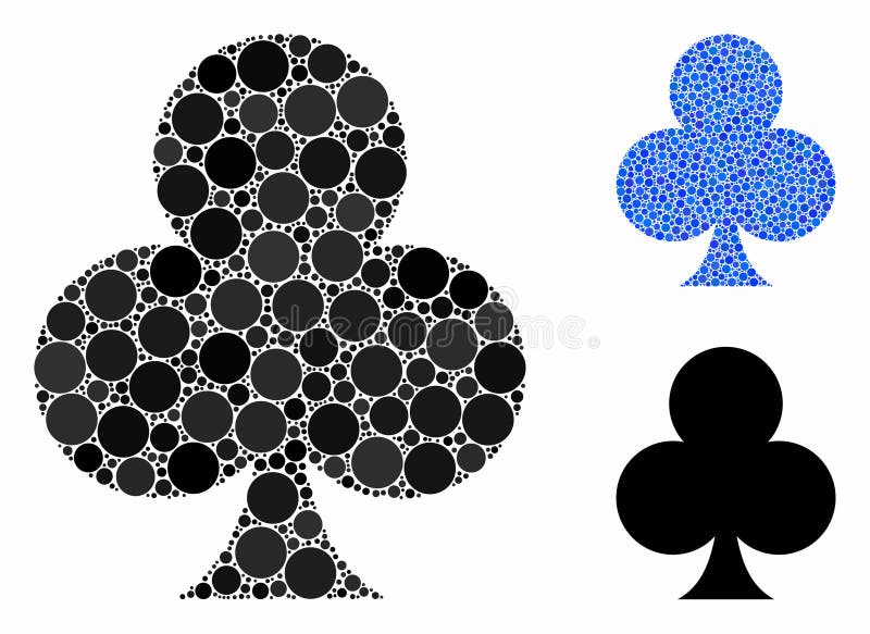 Clubs Suit Composition Icon of Circles Stock Illustration ...