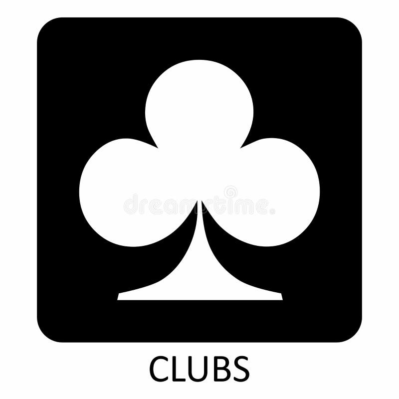 Clubs Suit Icon Illustration Stock Illustration - Illustration of play ...