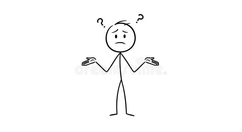 Clueless Stick Figure with Question Marks: a Visual Representation of ...