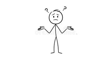 Clueless Stick Figure with Question Marks: a Visual Representation of ...