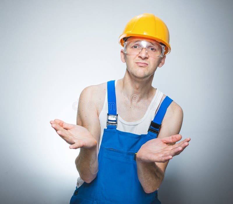 Clueless worker stock photo. Image of protective, working - 63151834