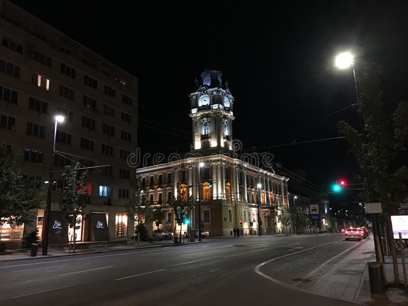 Cluj Napoca City Hall Night Stock Photos - Free & Royalty-Free Stock ...