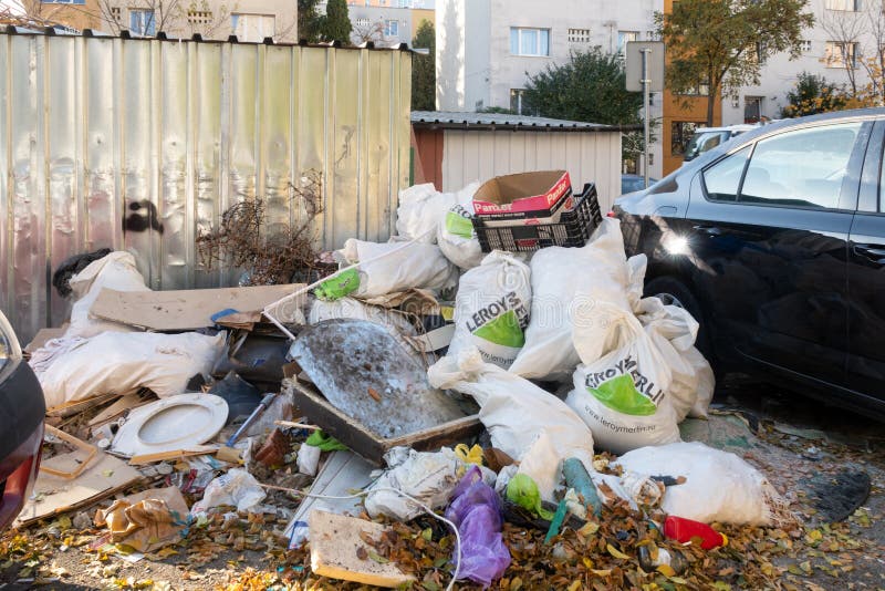 Uncollected Garbage in the Suburbs in Cluj Napoca, Romania Editorial ...