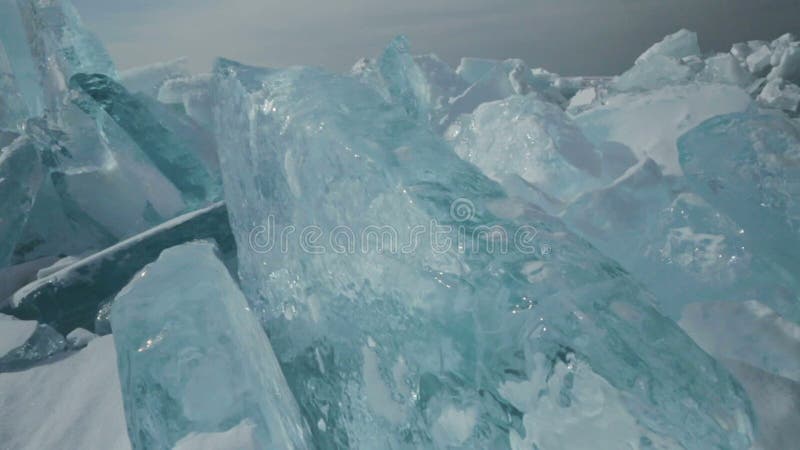 Clumps of Clear Ice on Sky Background. Stock Footage - Video of journey ...