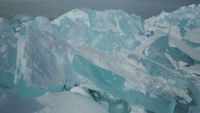Clumps of Clear Ice on Sky Background. Stock Footage - Video of journey ...