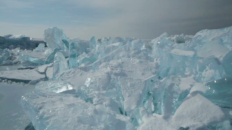 Clumps of Blue Ice on the Snow. Stock Footage - Video of phenomenon ...