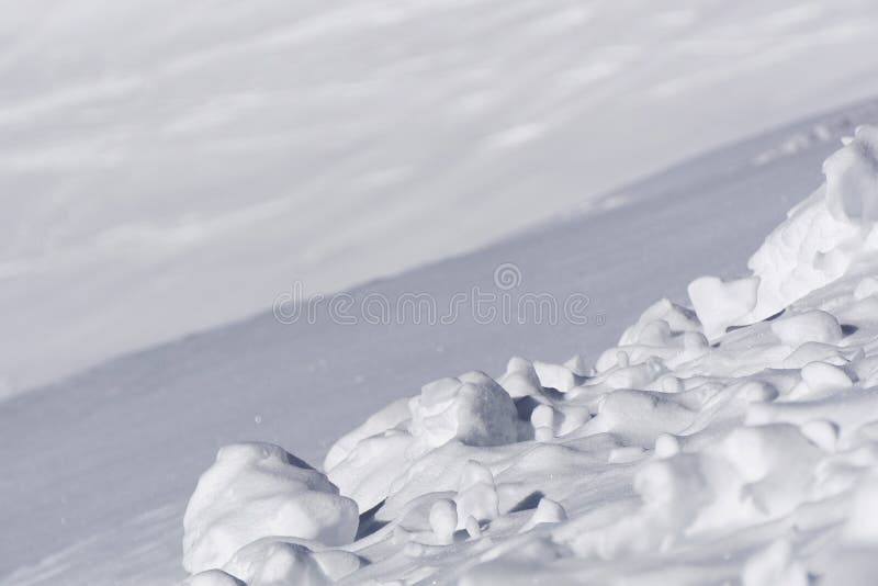 Clumps of Snow after Clearing the Footpath Stock Photo - Image of ...