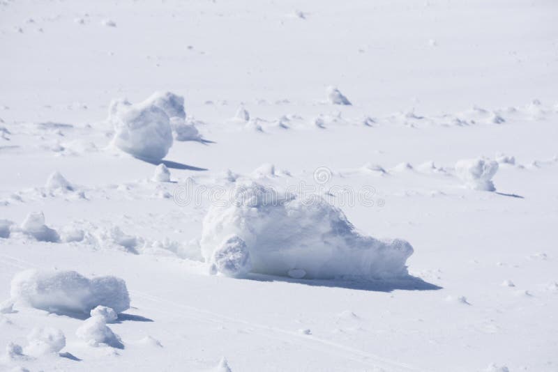 Clumps of Snow after Clearing the Footpath Stock Photo - Image of ...
